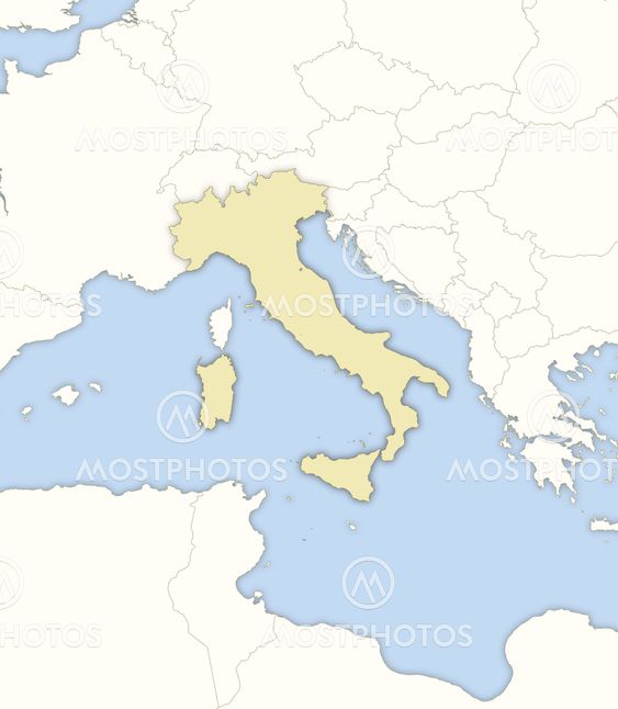 "Karta över Italien" av Steffen Hammer - Mostphotos