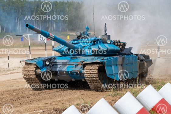 "Tank T-72B3 of the team of..." by Viktor Karasev - Mostphotos