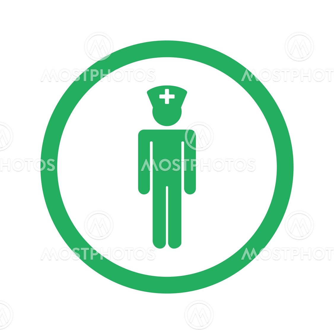 "Flat green Doctor icon and..." fra Vectoricons - Mostphotos