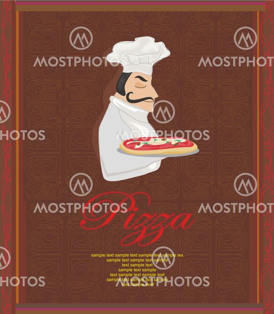 "Pizza Menu with chef Template" by Dorota Filipczak - Mostphotos