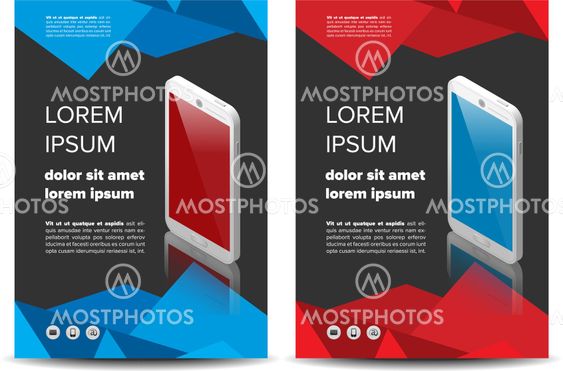 "Leaflet with mobile phone t..." by Alexander Svistakov - Mostphotos