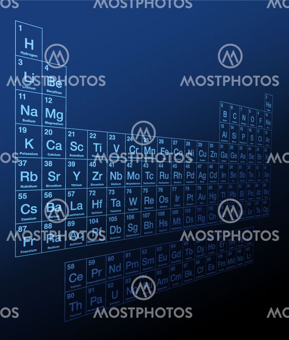 "Blue periodic table of elem..." by Peter Hermes Furian - Mostphotos