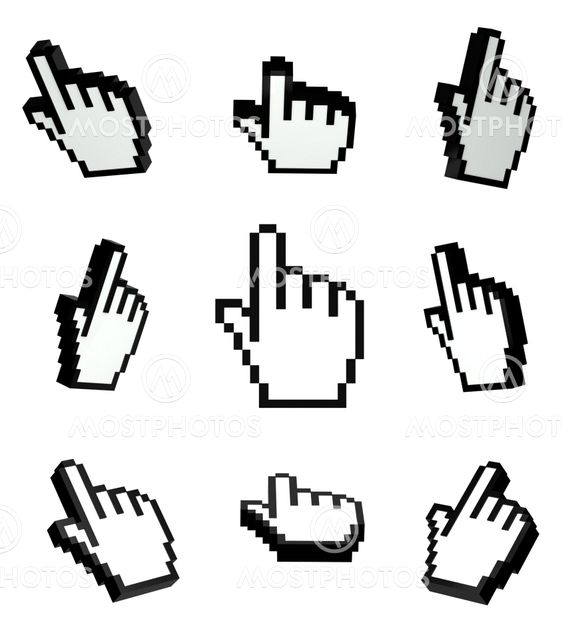 "3d Hand cursors set" af Leszek Glasner - Mostphotos