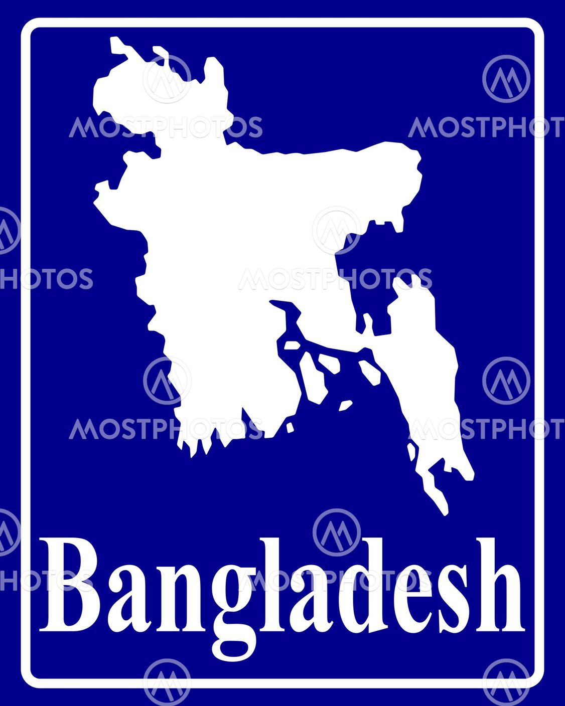 "silhouette map of Bangladesh" av Yuriy Mayboroda - Mostphotos