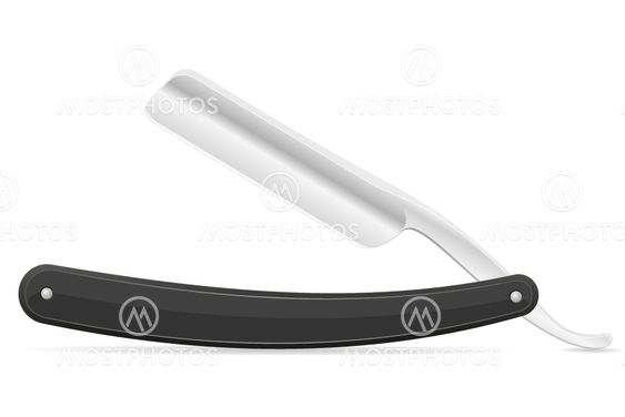 "straight razor vector illus..." by Volodymyr Kaznovskyi - Mostphotos