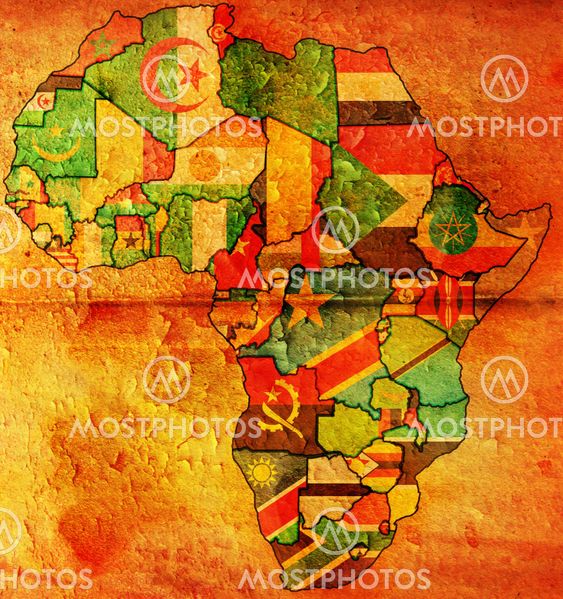 Flags Of Africa Map