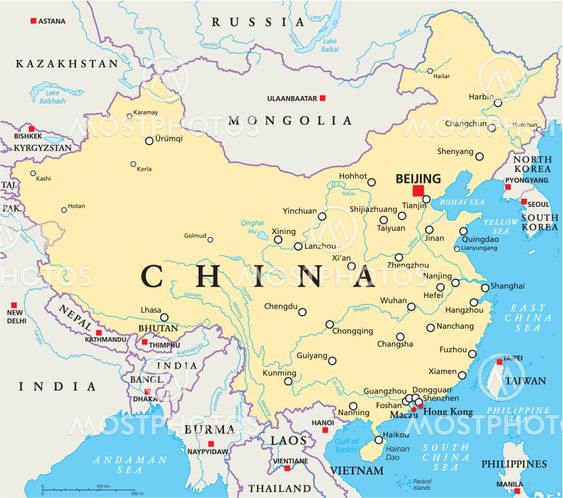 "China Political Map" by Peter Hermes Furian - Mostphotos