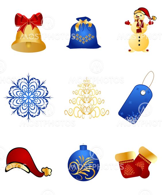 "Angive nye år, jul symboler..." af Oleg Tirunov - Mostphotos