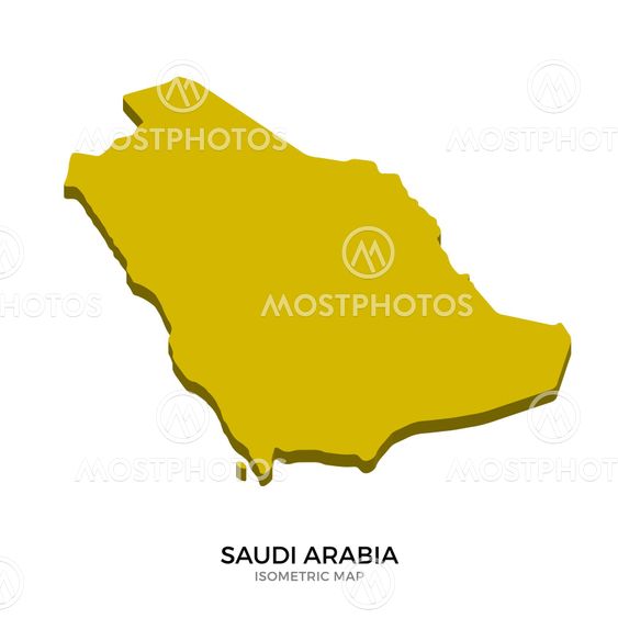 "Isometric map of Saudi Arab..." fra User_50015 - Mostphotos