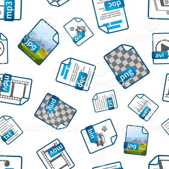 "File icons with extensions..." by Evgeny Bobrov - Mostphotos