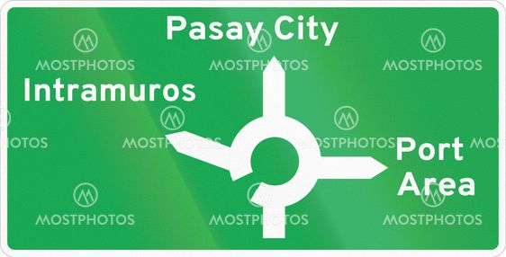 "Road sign in the Philippine..." av Johannes Hansen - Mostphotos