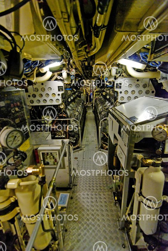 Submarine Interior Section Elements Of Submarine Operation