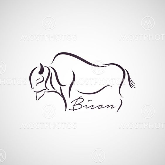 "Bison logo vector" by sayan bunard - Mostphotos