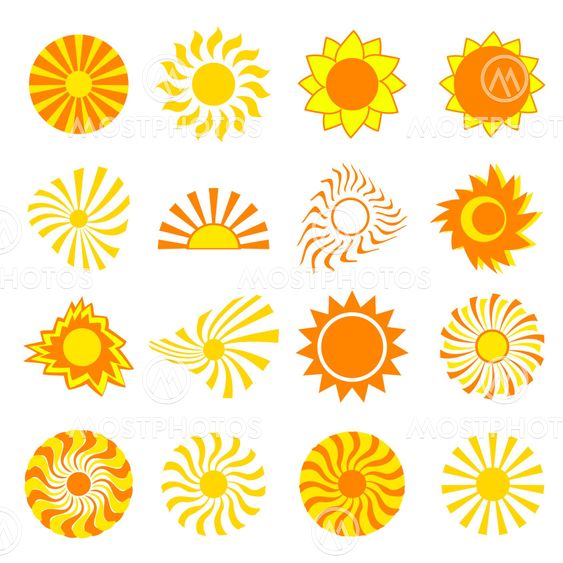 Stylized Sun Pattern Sun Design Stylized Sun Design Illustration
