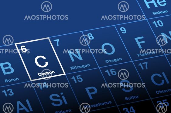 "Carbon, with symbol C, on t..." by Peter Hermes Furian - Mostphotos