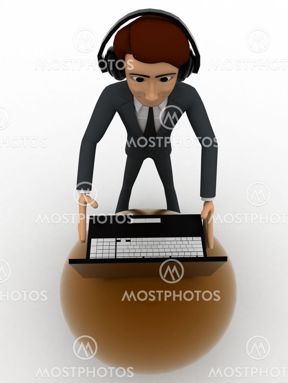 "3d man wear headphone and w..." av Nithin Cruz - Mostphotos