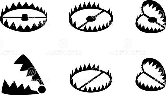 "Set of bear trap icons and..." fra Chatree Jiamwattanasuk - Mostphotos
