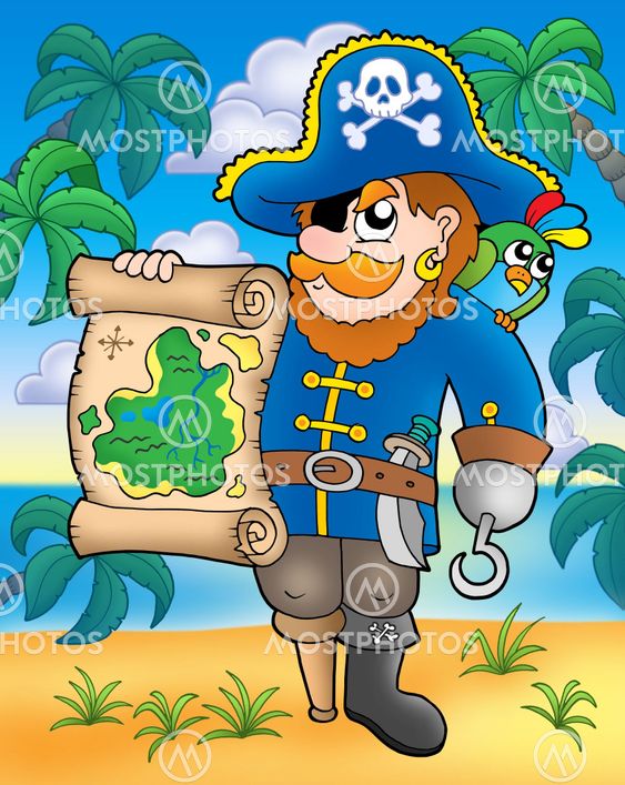 Klara Viskova:n kuva "Merirosvo aarre kartta rann..." - Mostphotos