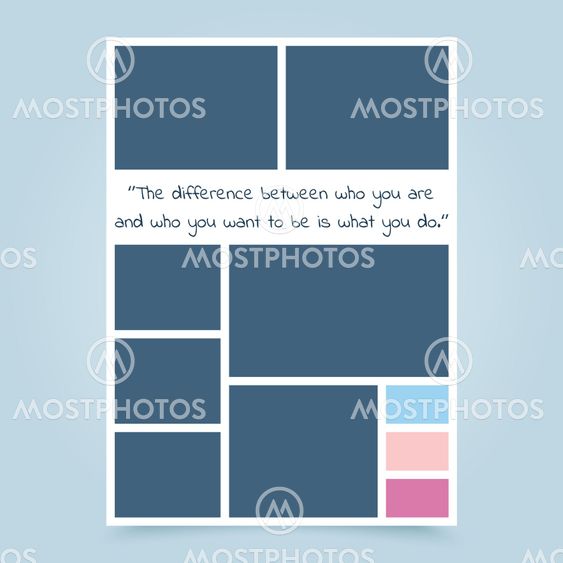 "Photo collage template. Moo..." by maradaisy - Mostphotos