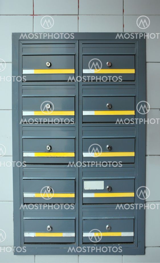"grey steel modern lockable..." by Philip Openshaw - Mostphotos