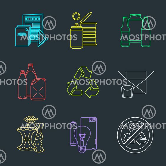 "vector recycle waste segreg..." by TRIKONA - Mostphotos