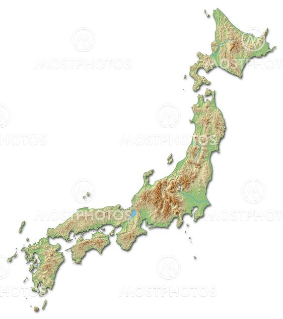 "Relief map of Japan - 3D-Re..." fra Steffen Hammer - Mostphotos