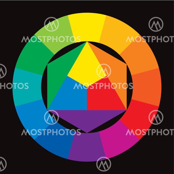 "Color Wheel On Black Backgr..." by Peter Hermes Furian - Mostphotos