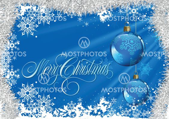 "Blue Christmas Background w..." fra Roman Dekan - Mostphotos