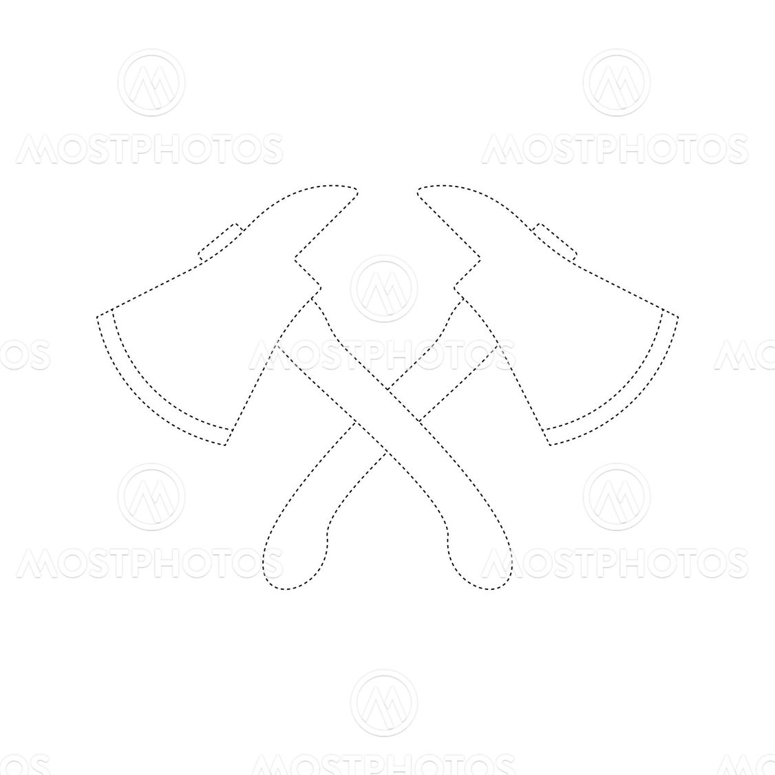 "Axe tracing worksheet for k..." fra PureImagination - Mostphotos