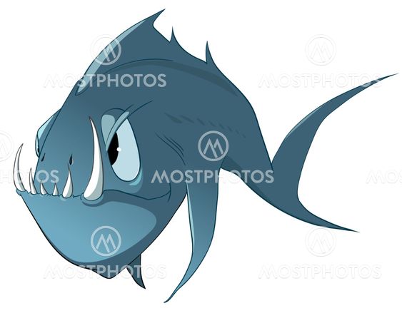 "Cartoon Character Fish" av Vige - Mostphotos