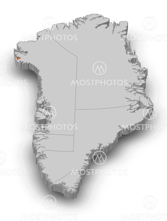 "Map - Greenland, Thule Air..." fra Steffen Hammer - Mostphotos
