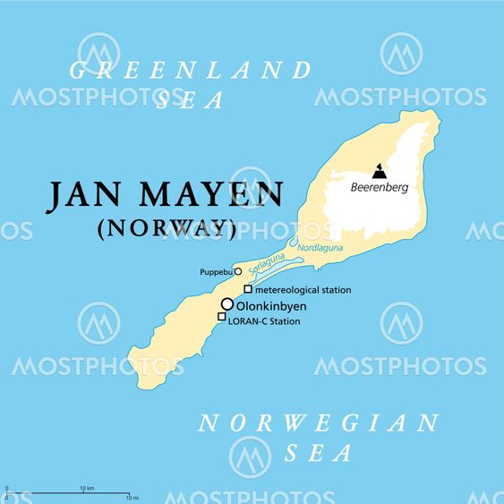 "Jan Mayen political map" av Peter Hermes Furian - Mostphotos