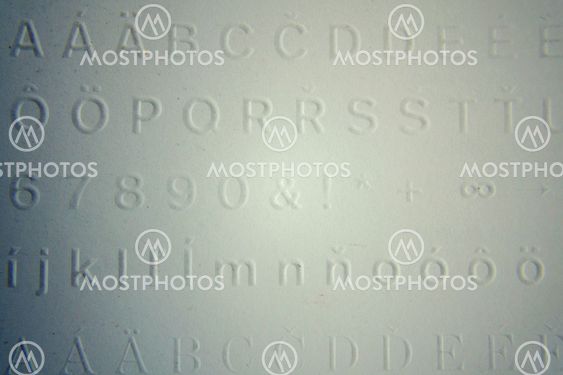 "Embossed writing for blind..." fra Josef Kubes - Mostphotos