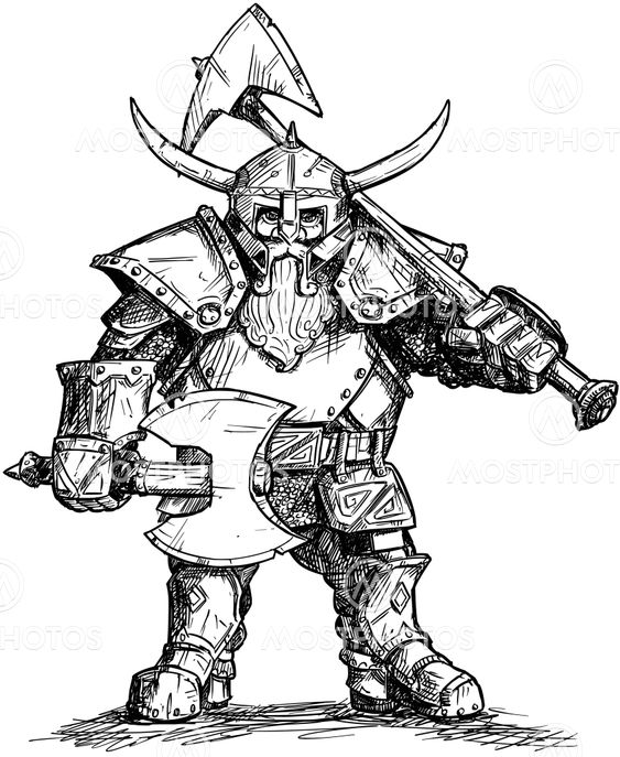 Pen & Ink Warrior Fine Art Detailed Pen and Ink Fantasy Illustration ...