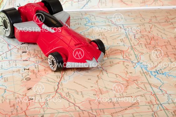 "traveling by car on world map" av Valeriy Voennyy - Mostphotos