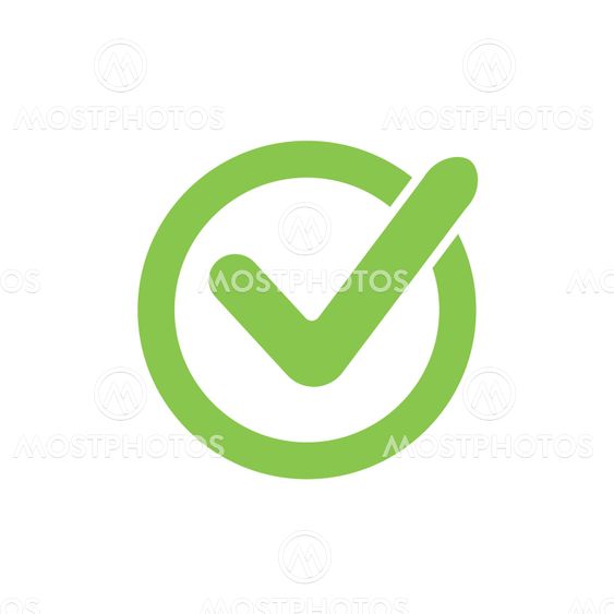 "Green check mark icon in a..." av Anastasiia Konko - Mostphotos