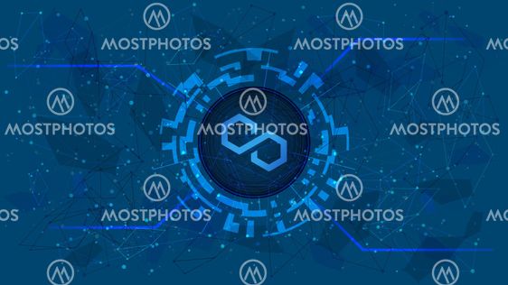 "Polygon MATIC token symbol..." fra Vladimir Kazakov - Mostphotos