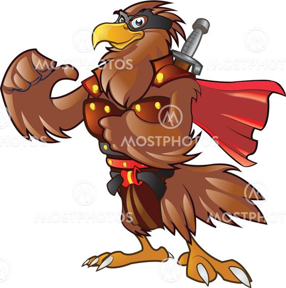 "Eagle Ninja Mascot" by GAGU - Mostphotos