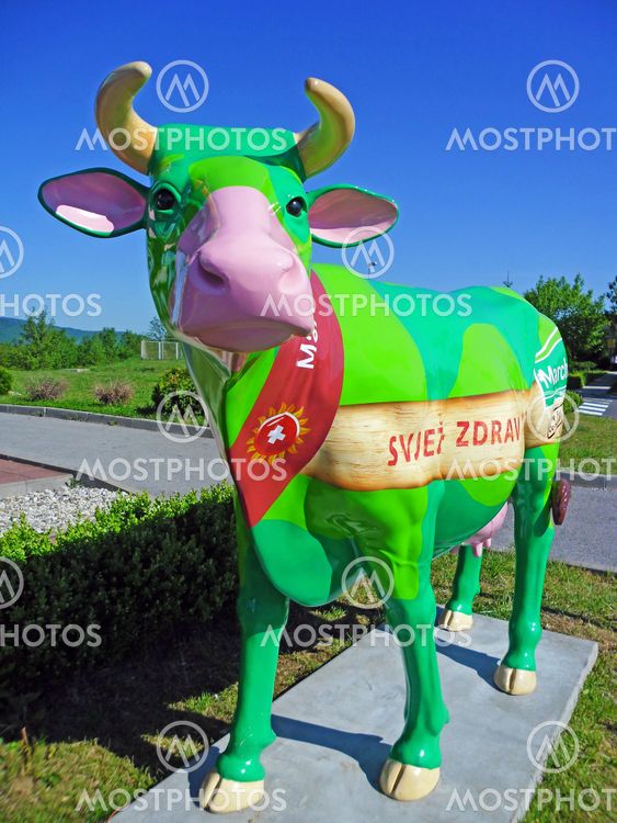 "Colourful cow,mascote of Ma..." by Rajko Simunovic - Mostphotos