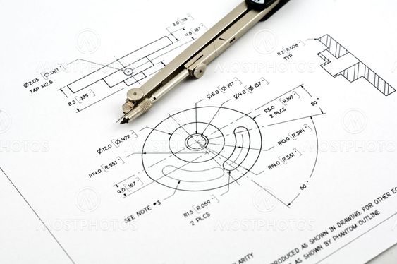 "Detailed technical drawing..." fra Jurgis Mankauskas - Mostphotos