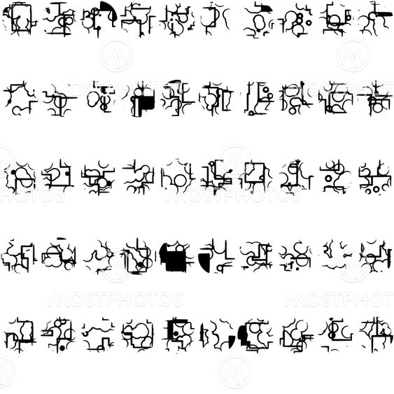 "Alien alphabet" by Nataliia Anisimova - Mostphotos