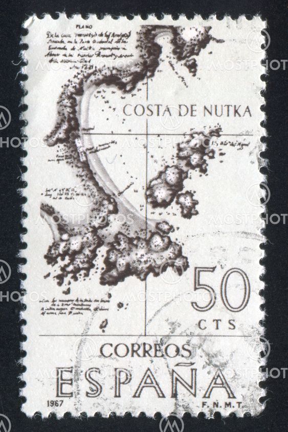 "Old map of Nootka coast" fra Sergei Nezhinskii - Mostphotos