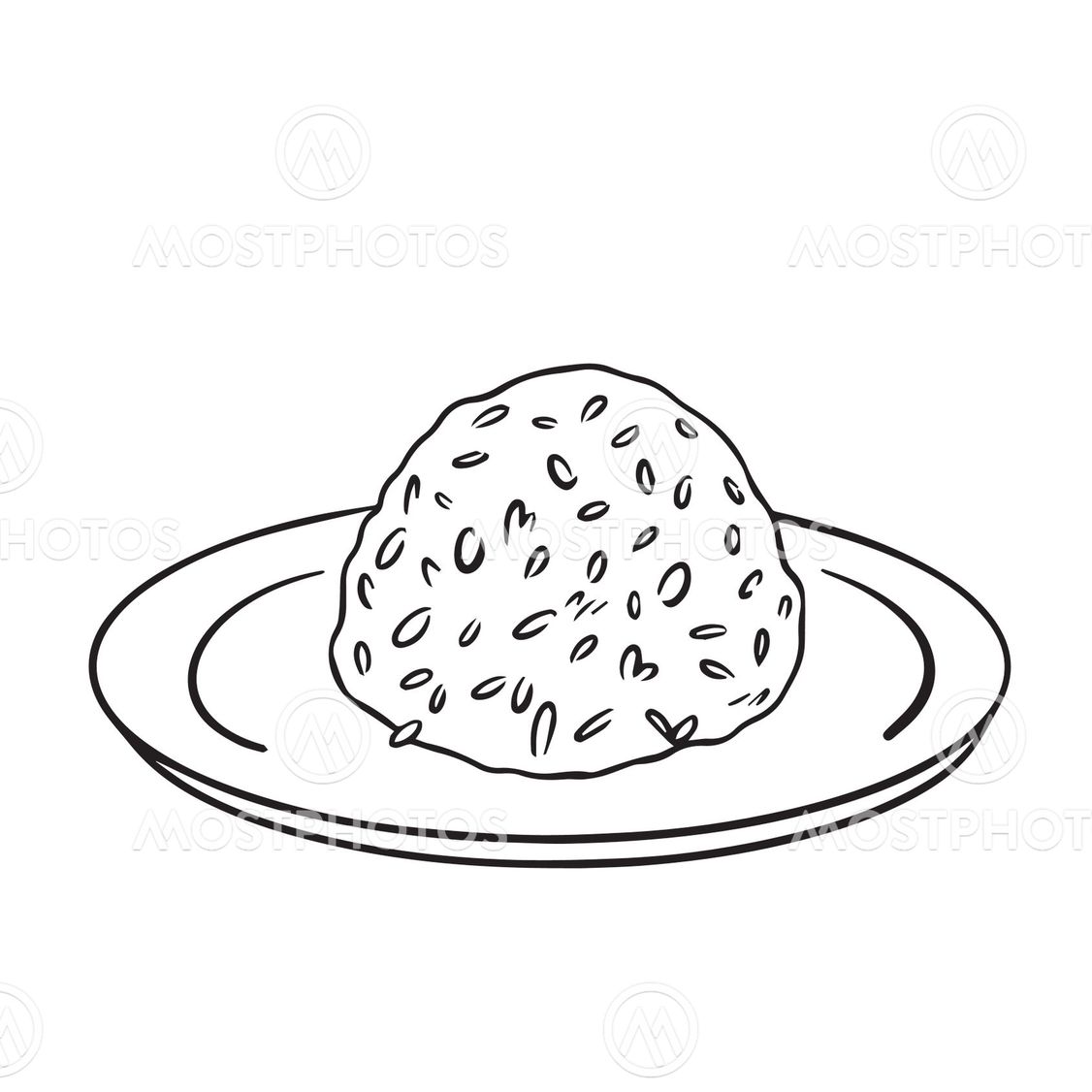 "White rice vector outline o..." by Kwee Amanda Alamsyah - Mostphotos