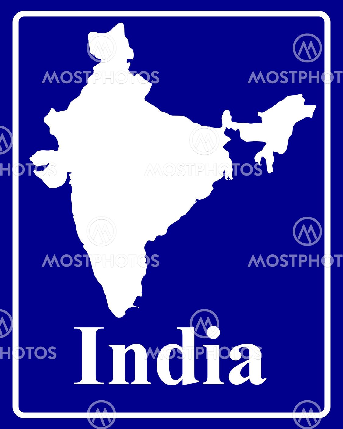"silhouette map of India" av Yuriy Mayboroda - Mostphotos