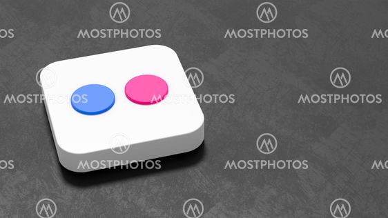 "Flickr Logo on Dark Gray Ba..." av M R - Mostphotos