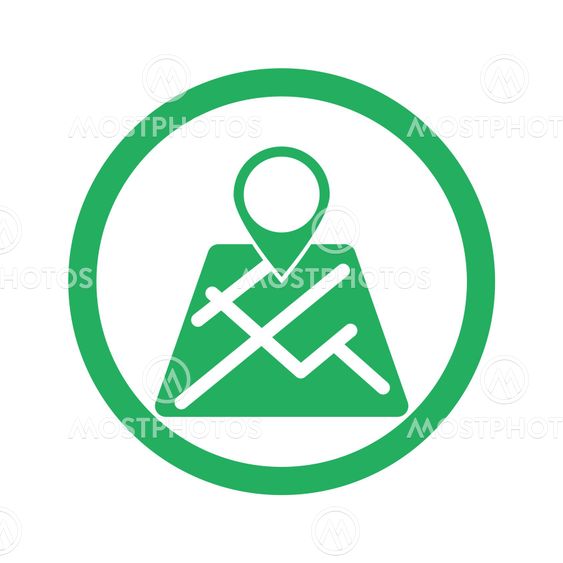 "Flat green Map Pointer icon..." by Vectoricons - Mostphotos
