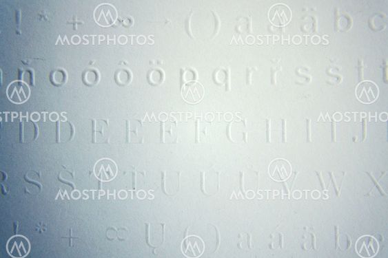 "Embossed writing for blind..." fra Josef Kubes - Mostphotos