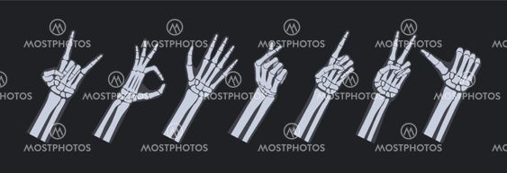 "Skeletal hand x-ray gesture..." by User_195490 - Mostphotos