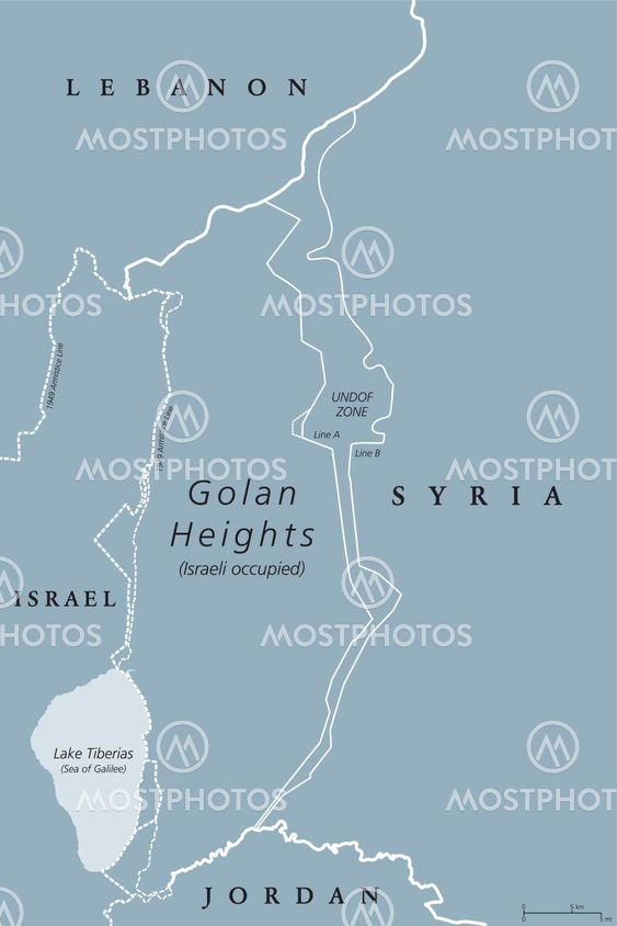 "Golan Heights political map..." by Peter Hermes Furian - Mostphotos
