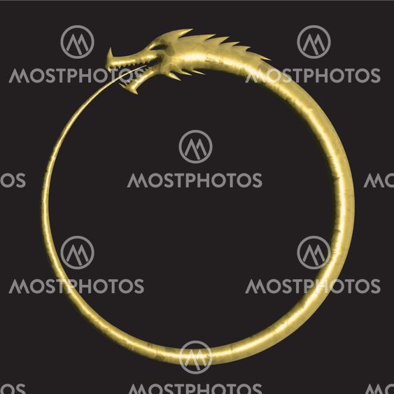 "Golden Ouroboros Infinity S..." by EyeMFlatBoard - Mostphotos